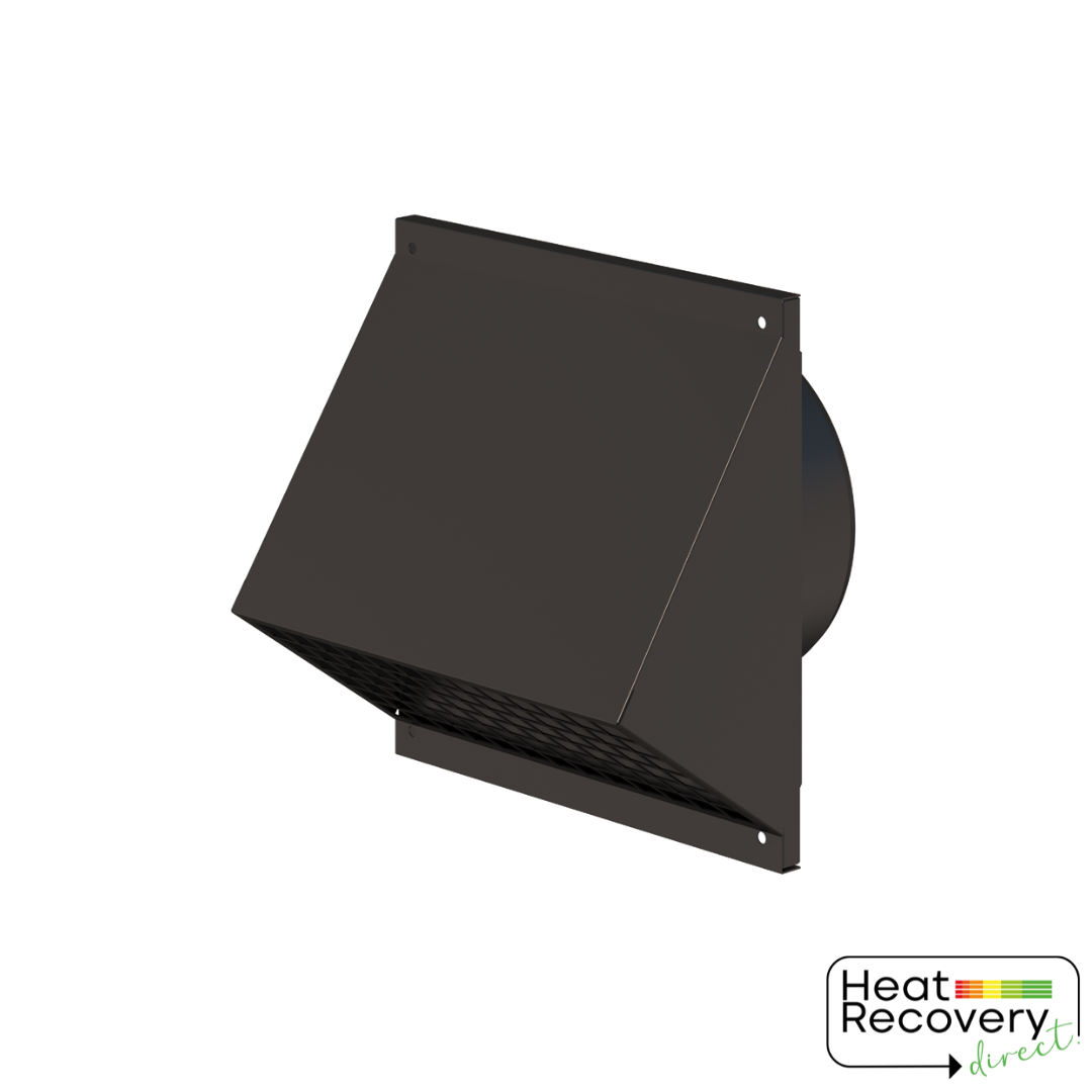 Wall Terminal 125mm Black - Heat Recovery Direct